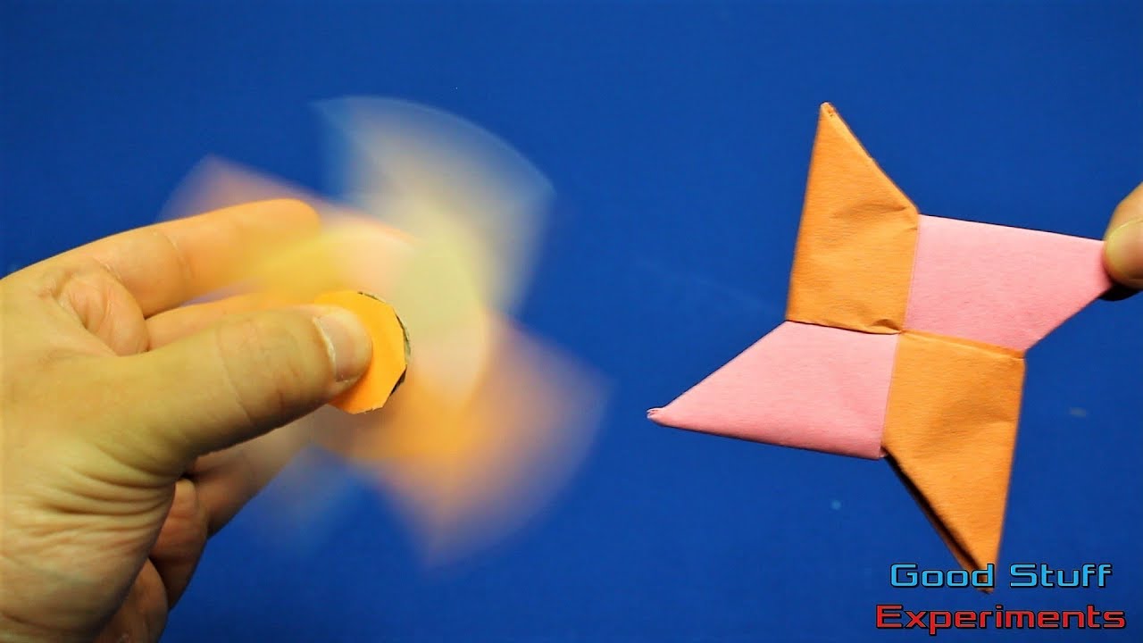 How to make a Paper Fidget Spinner without Bearings - Ninja Star - YouTube