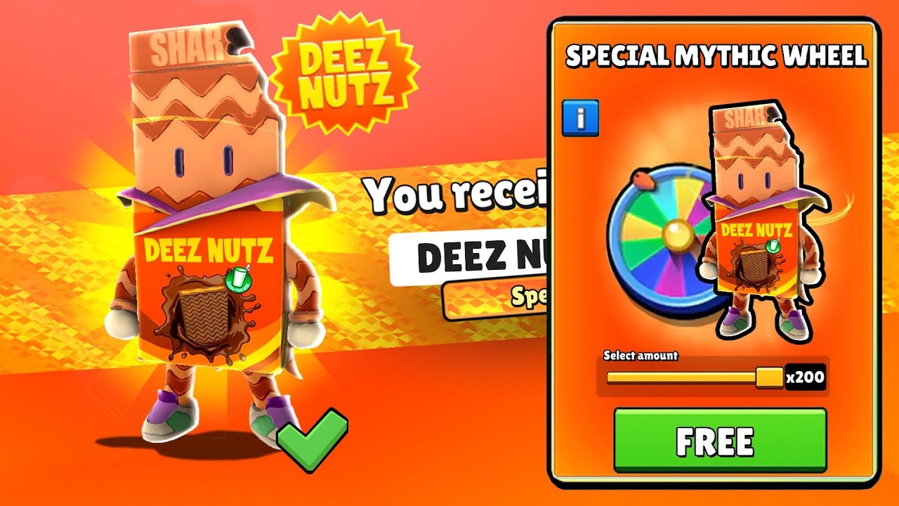 "NEW" DEEZ NUTZ IN SPECIAL MYTHIC WHEEL | Stumble Guys - YouTube