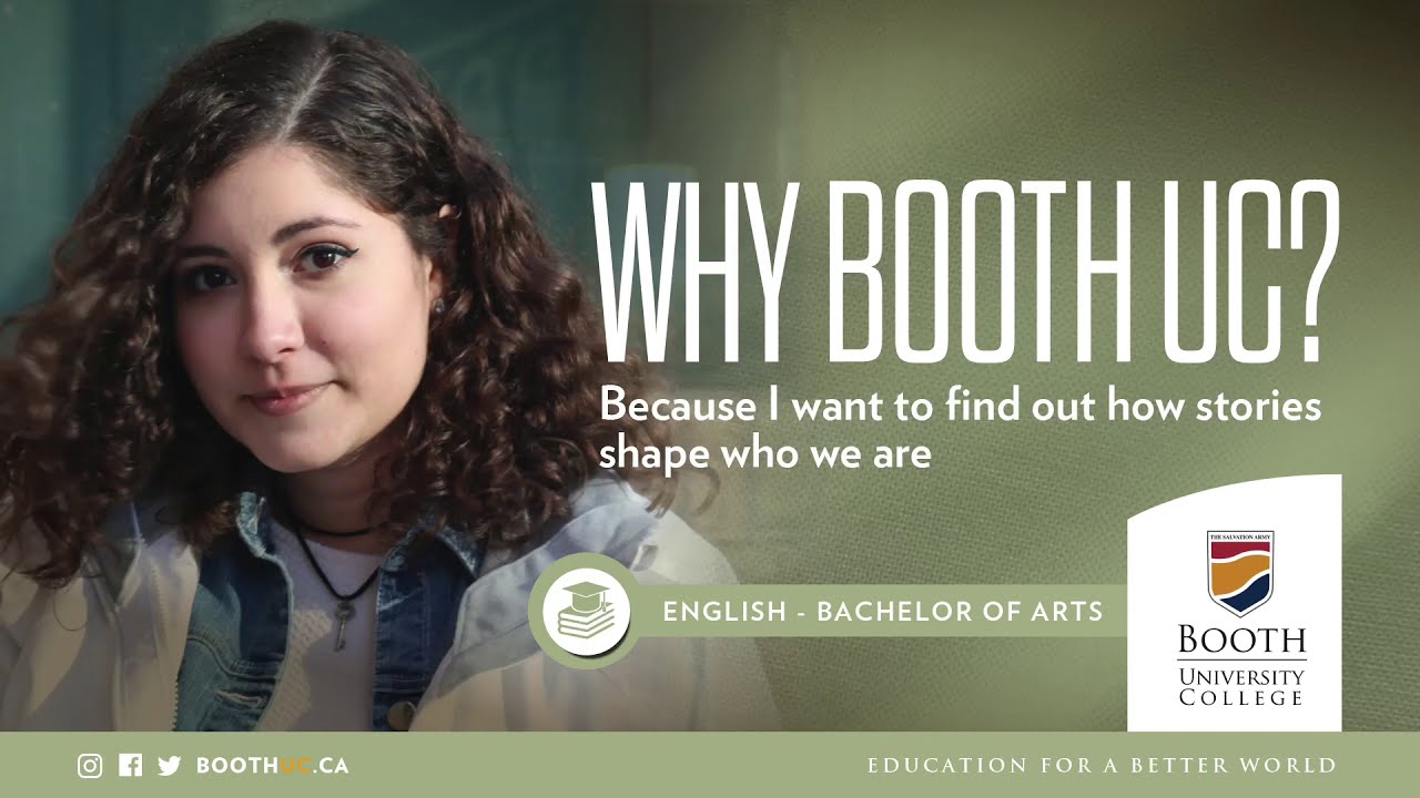 Why English Literature at Booth UC? Because I want to find out how ...