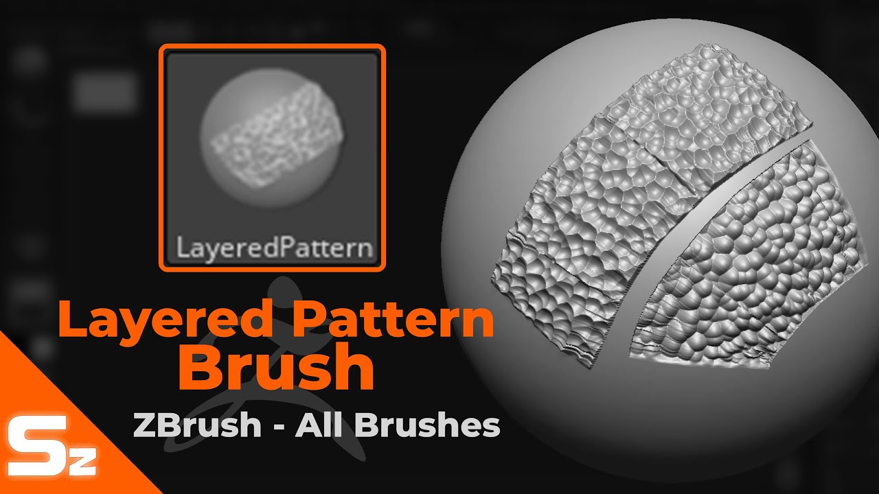 Layered Pattern Brush: ZBrush All Brushes - YouTube