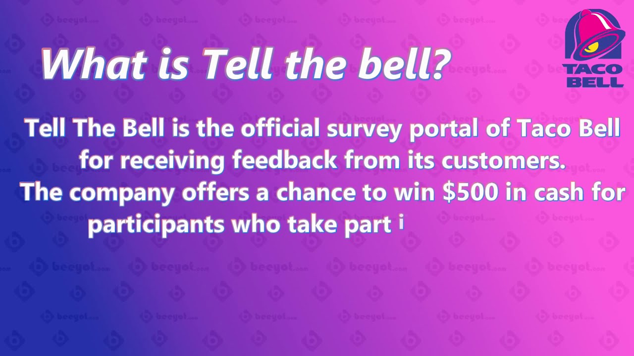 Tellthebell Survey - Win $500 Cash Prize - YouTube