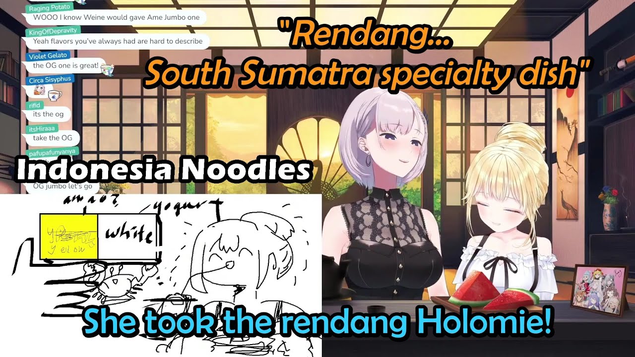 Reine Introducing Ame to Various Kinds of Holomie Noodles to Bring Home ...