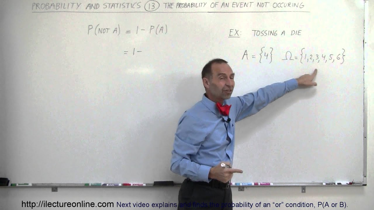 Probability & Statistics (13 of 62) The Probability of an Event NOT ...