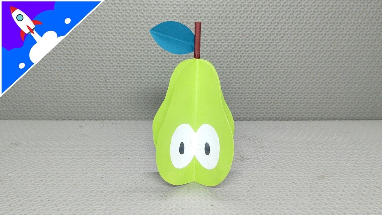 Como fazer uma pera 3D de papel - YouTube