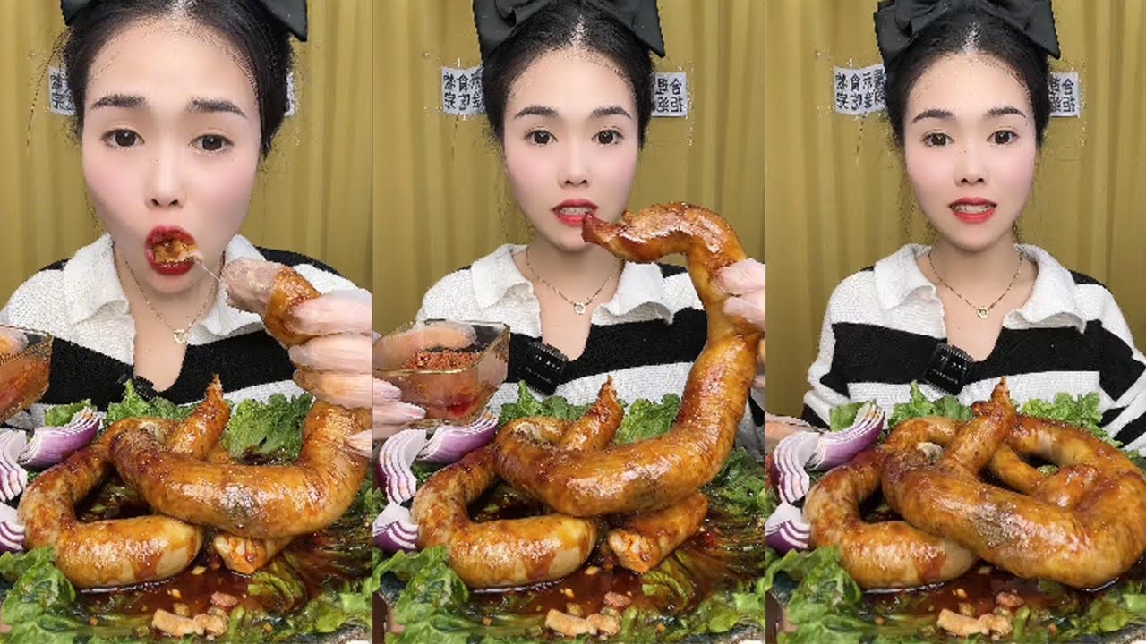 Beef Sausage，Asmr Chinese Food Mukbang Eating Show - YouTube