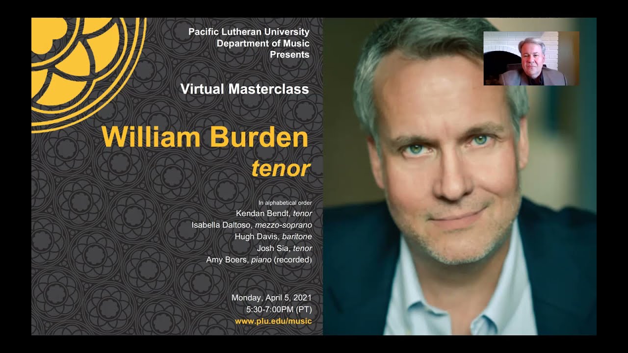 William Burden, tenor masterclass for Pacific Lutheran University - YouTube