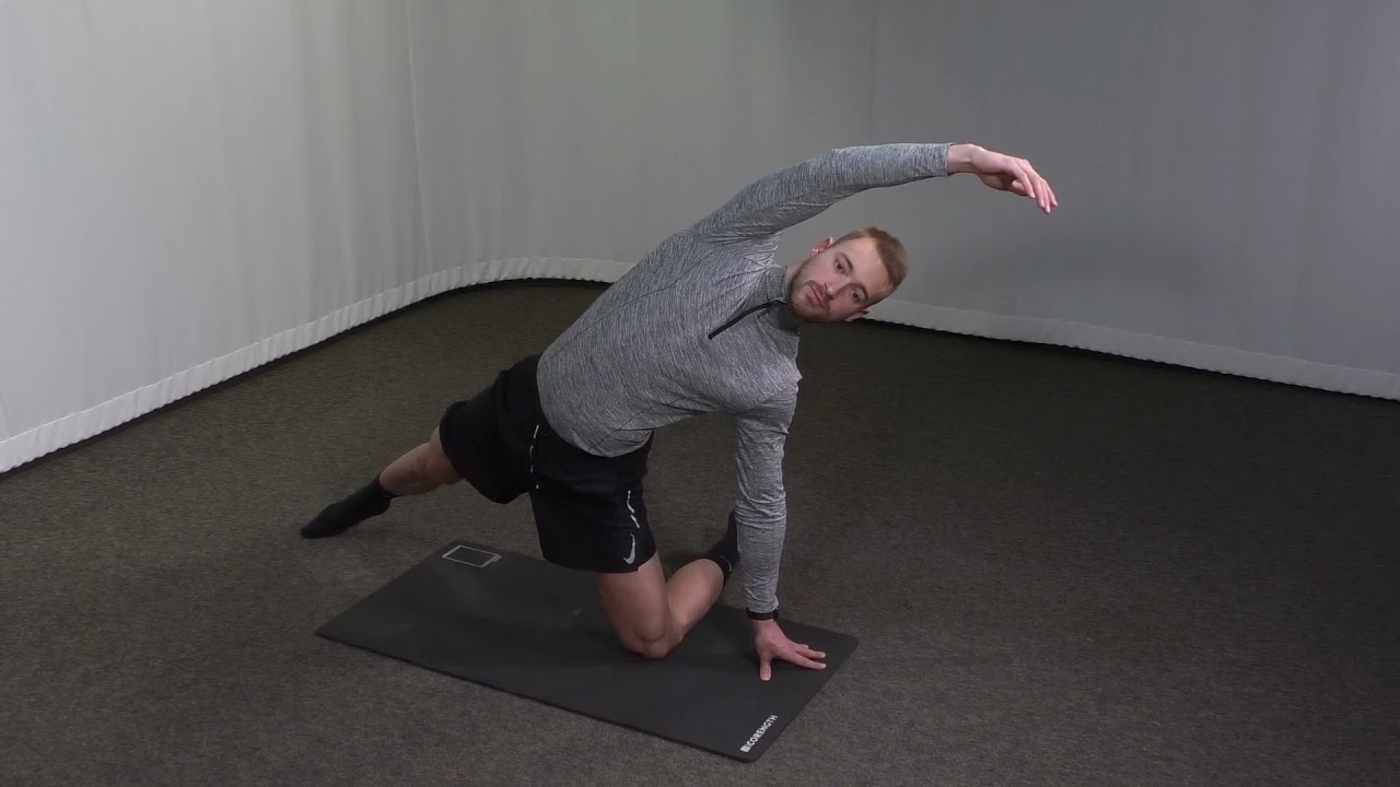 Knee sit psoas stretch - YouTube