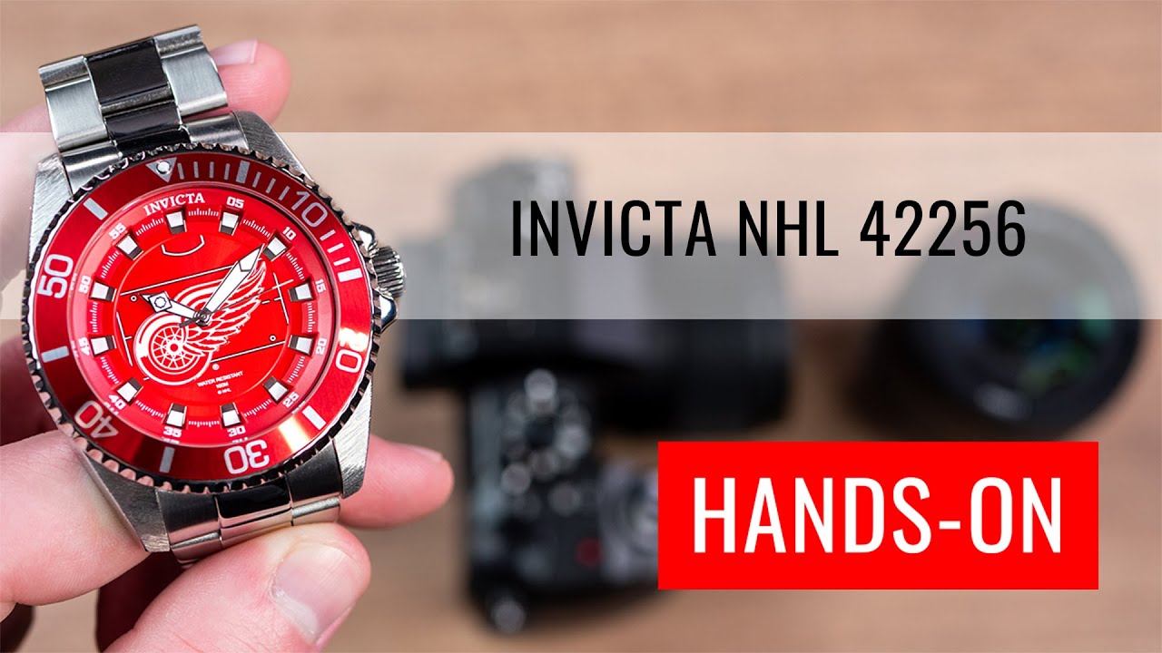 HANDS-ON: Invicta NHL Detroit Red Wings Quartz 42256 - YouTube