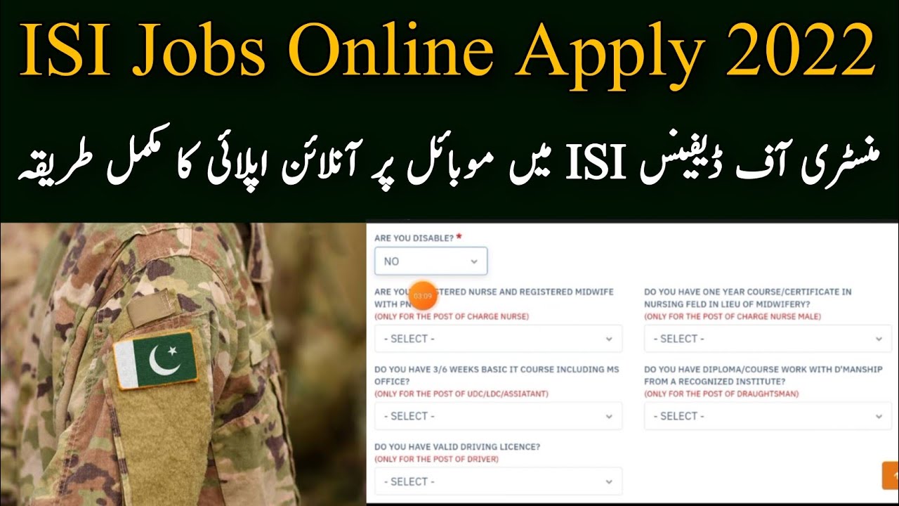 ISI Jobs Online Apply 2022 | How To Apply Online In MoD Jobs 2022 | Isi ...