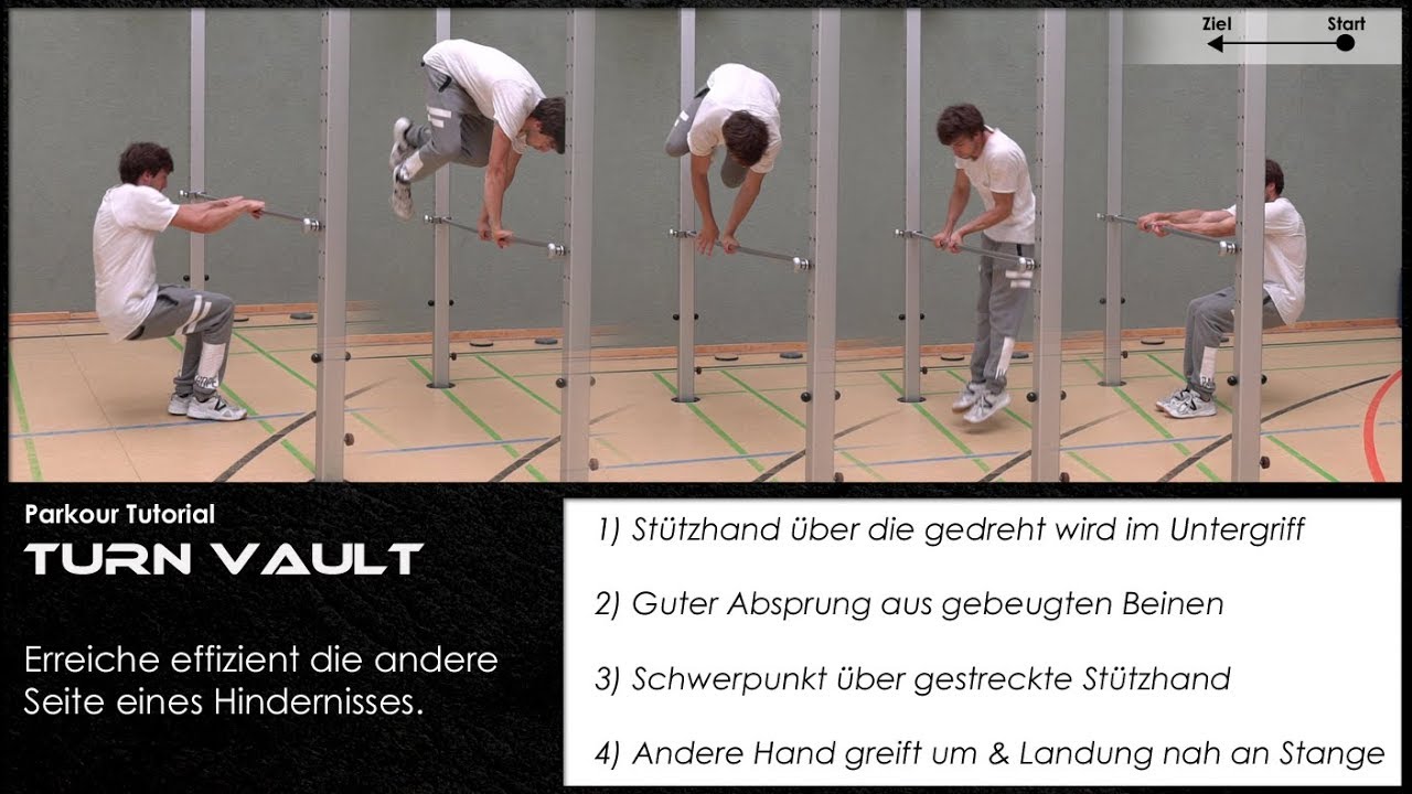 Parkour Level 2: Lernvideo "Turn Vault" - YouTube