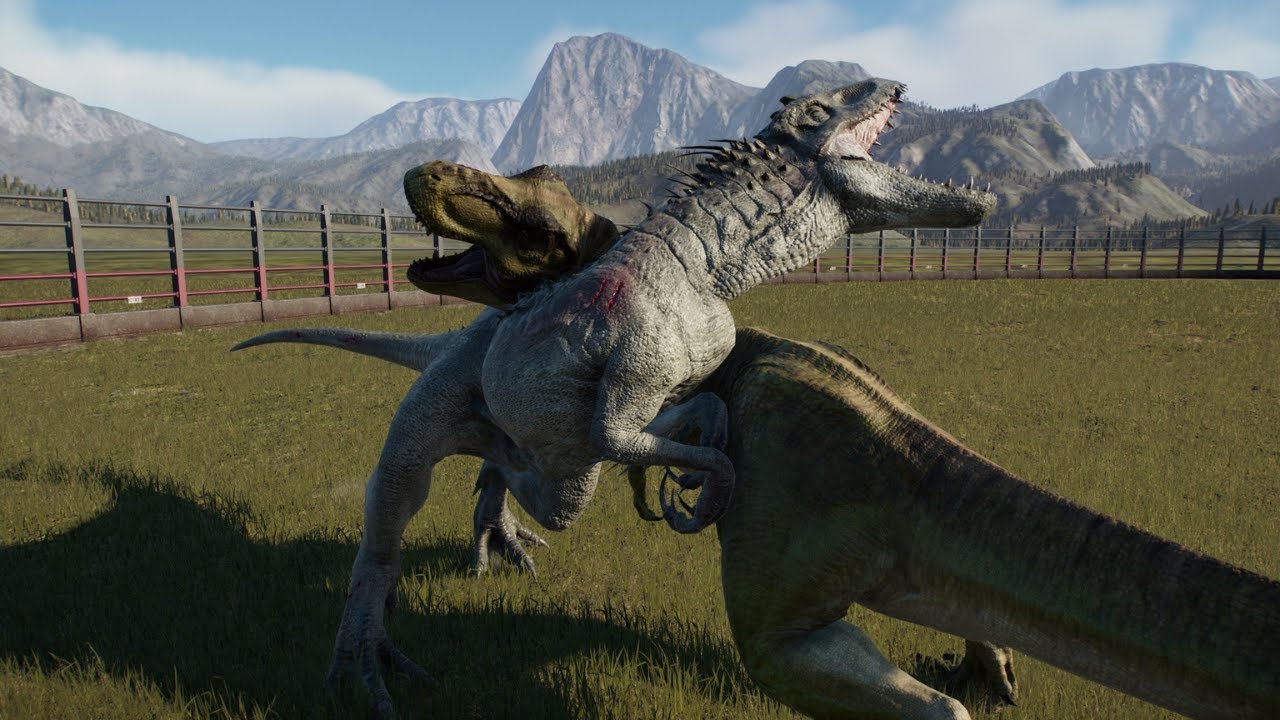 Indominus Rex vs Ivan - YouTube