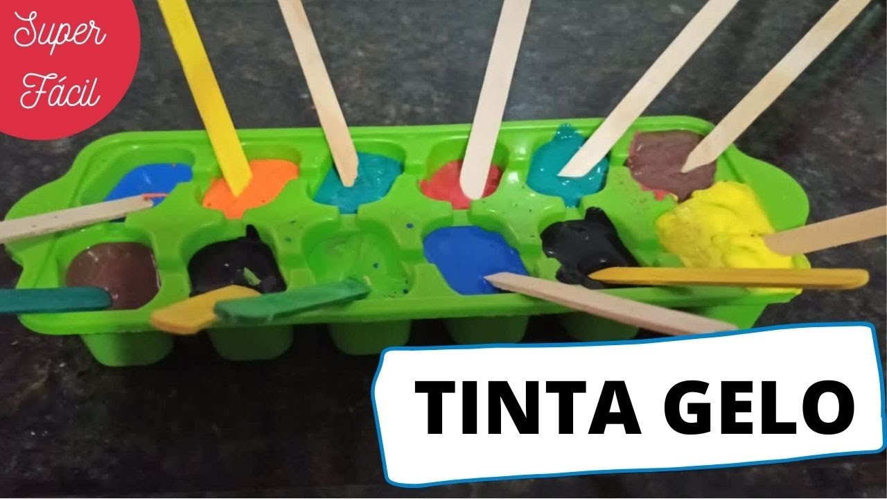 PINTURA COM GELO - Como fazer - Atividade Infantil - YouTube