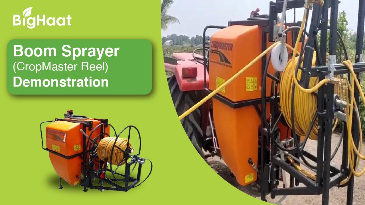 Boom Sprayer (Cropmaster Reel) Demonstration. - YouTube