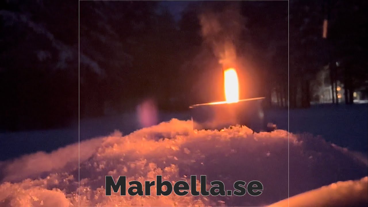 4K Relaxation with Snowflakes in Winter Landscape and Burning light in ...