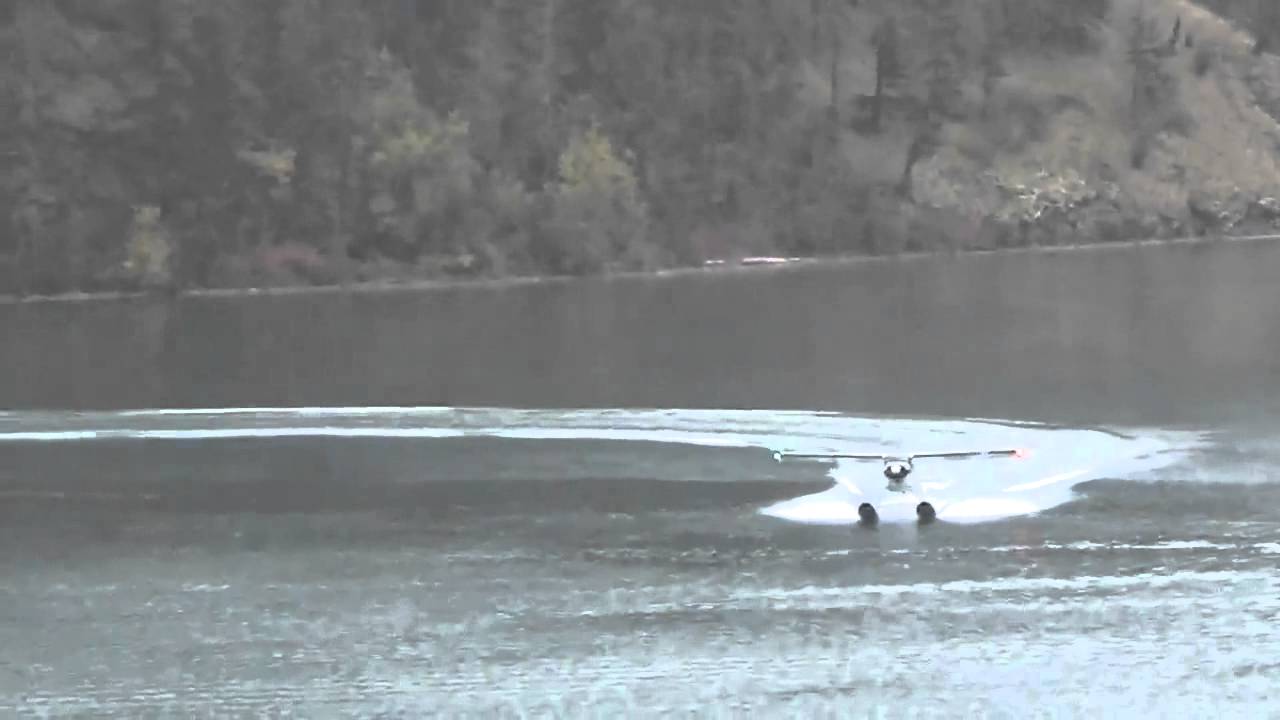 Advanced Floatplane Flying, in and out, small lake - YouTube