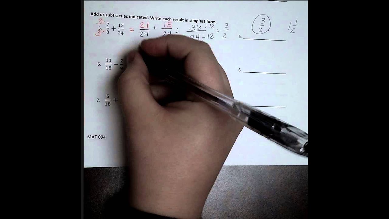 MAT 094 Test 1 Study Guide - YouTube