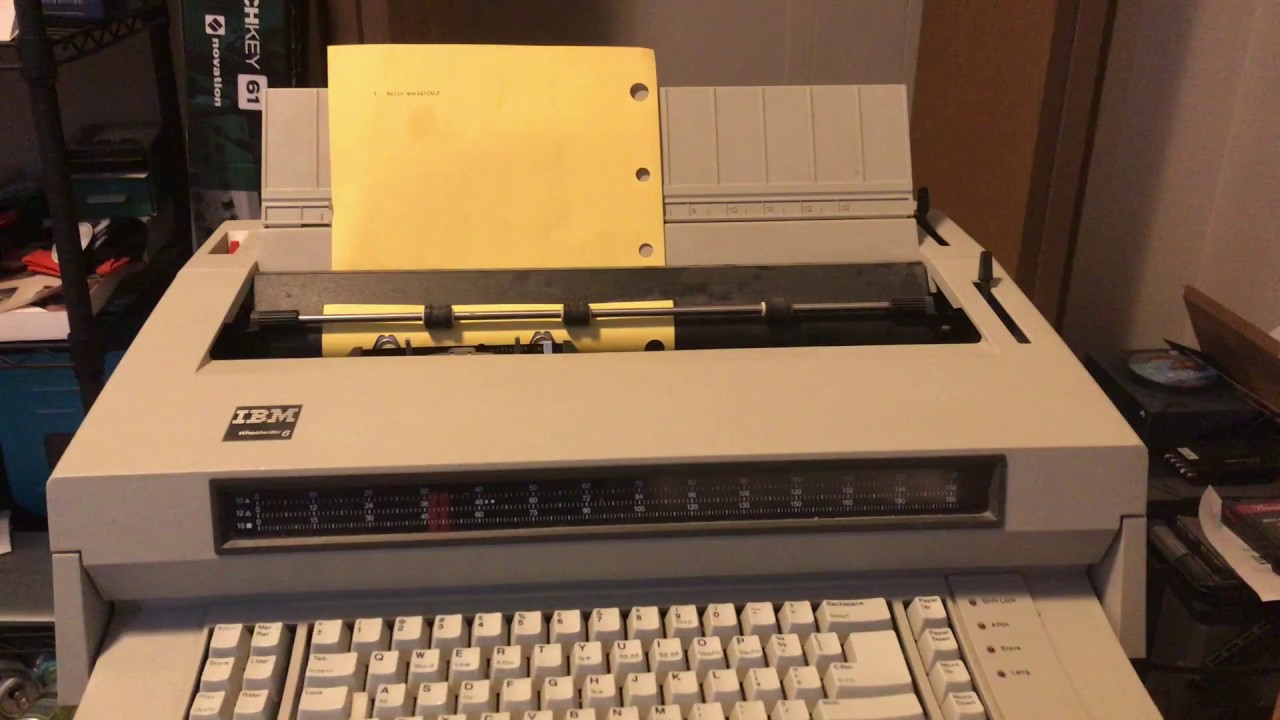WheelWriter 6 typewriter as a printer using the pc printer option card ...