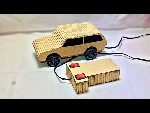 How to make a cardboard remote control without dc motor RC car - YouTube