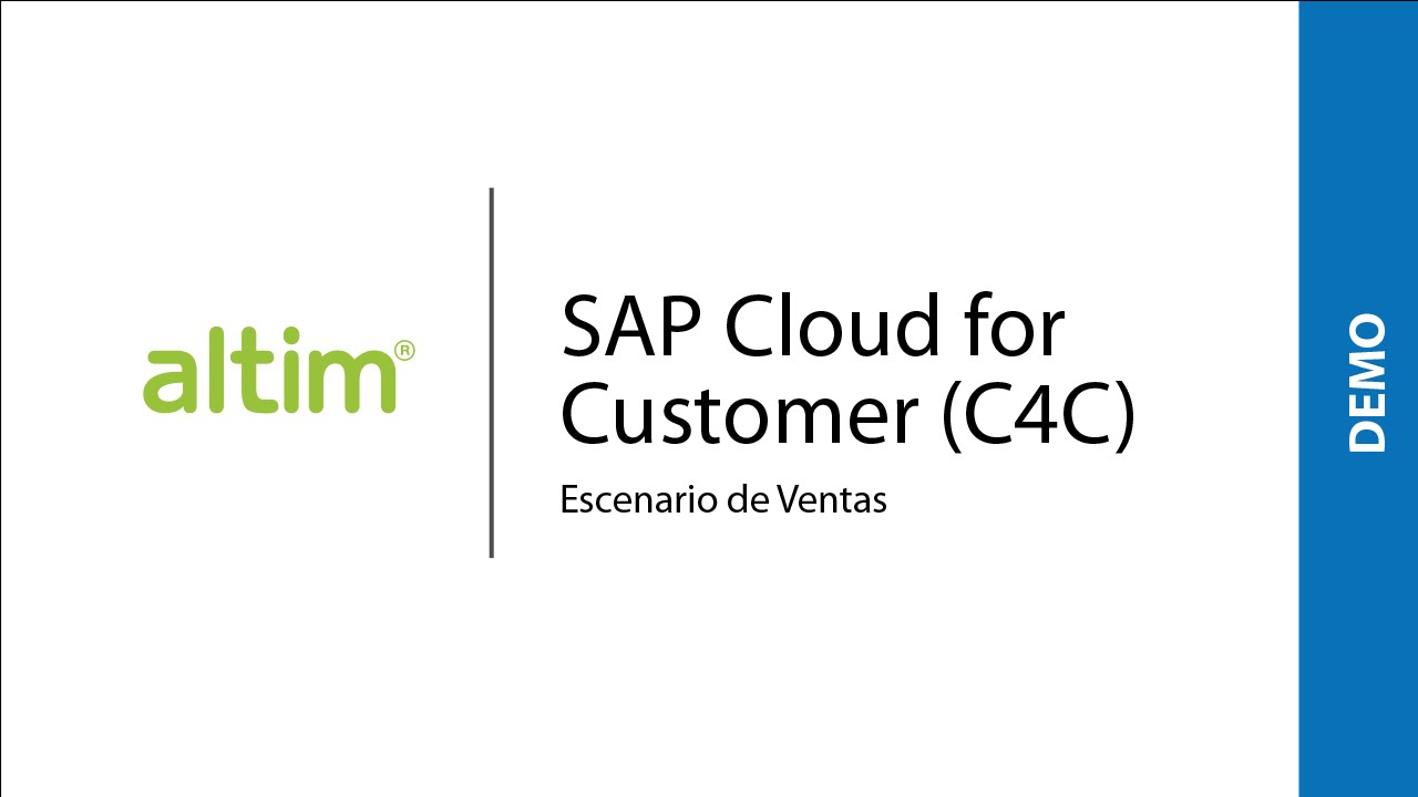 SAP Cloud for Customer (C4C) - Escenario de Ventas - YouTube