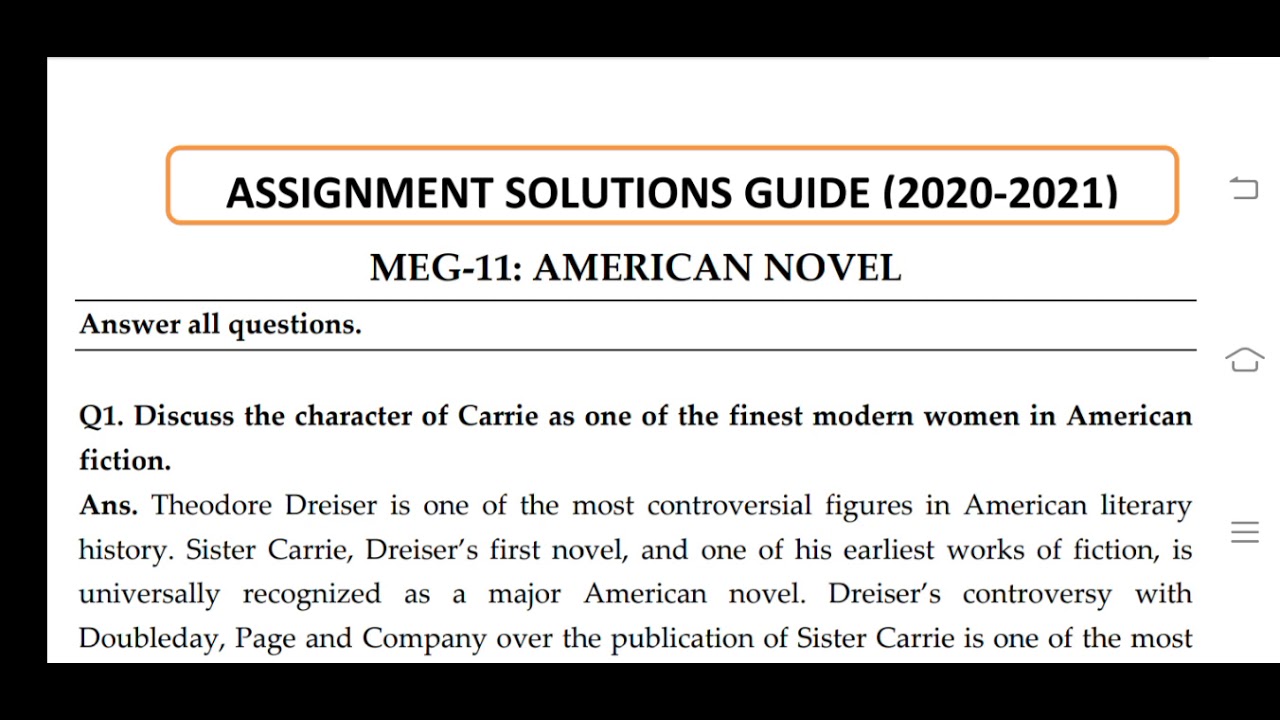 MEG 11 Ignou Solved Assignment - YouTube