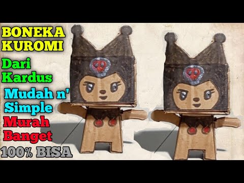 Cara Membuat Boneka Kuromi dari kardus bekas mudah simpel | How to make ...