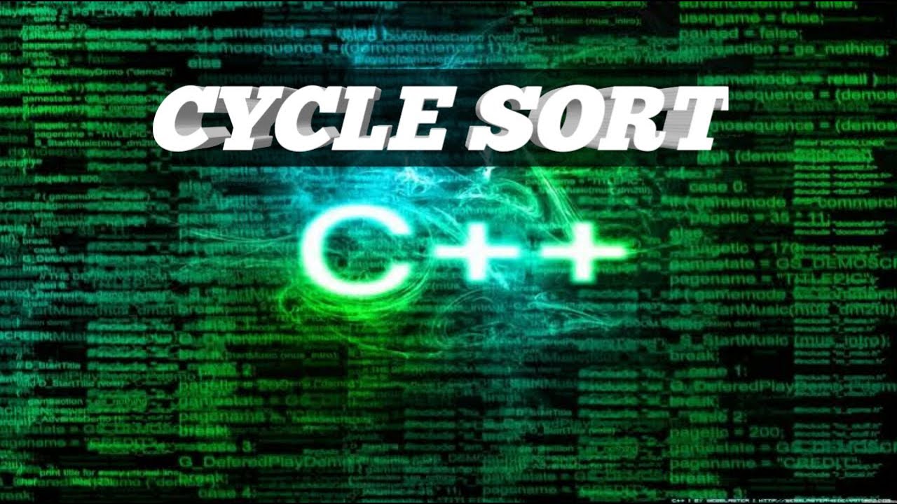 Cycle Sort Algorithm Using C Youtube 4790
