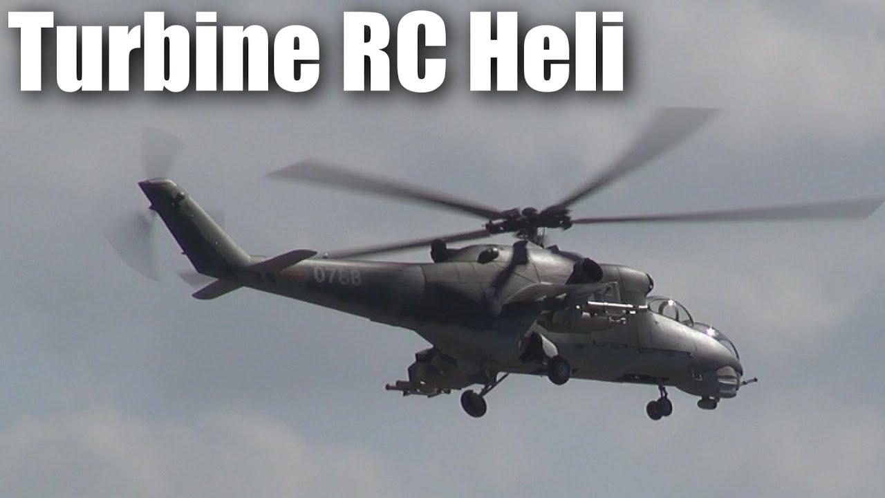 Huge Turbine powered Mil24 attack helicopter (RC model) - YouTube