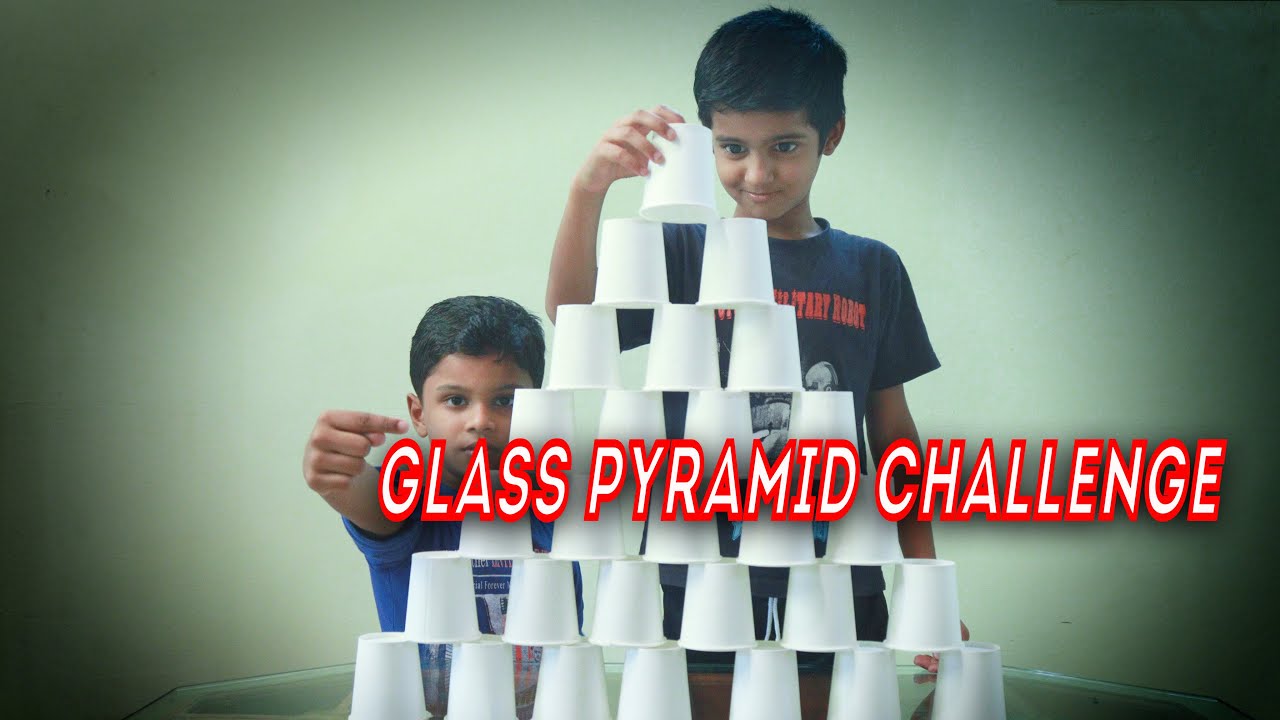 GLASS PYRAMID CHALLENGE!!!🤣🔥 - YouTube