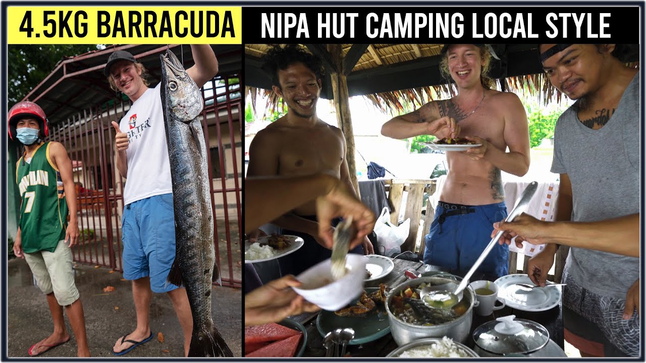 FRESH 4.5kg BARRACUDA DINULANG Local Cooking - Philippines Nipa Hut ...