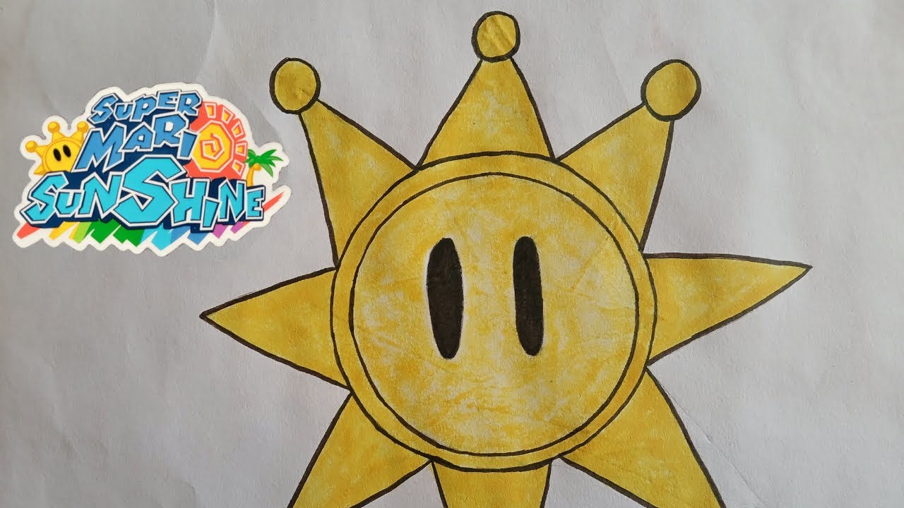 How to draw a Shine Sprite | Super Mario Sunshine - YouTube
