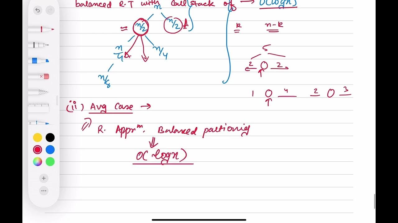 Quick Sort: Space Complexity Simplified Derivation - YouTube
