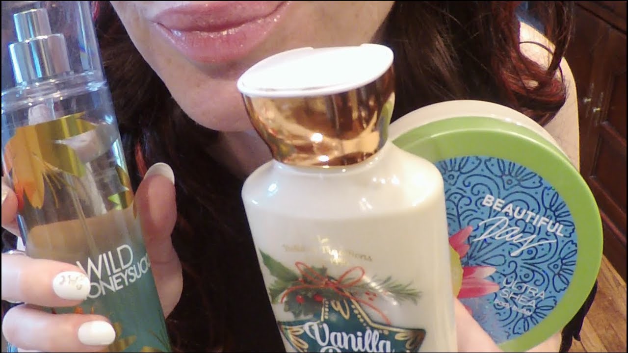 ASMR Gum Chewing Bath & Body Works Role Play - YouTube