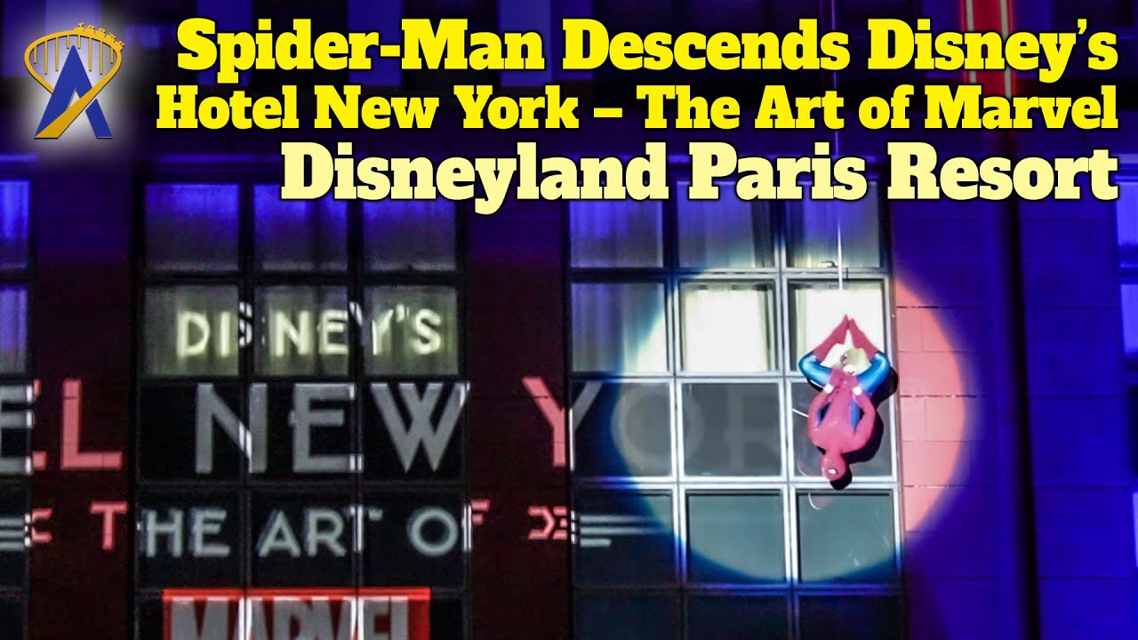Spider-Man Descends Down Disney's Hotel New York – The Art of Marvel at ...