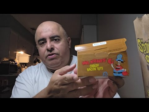 I TRY MR. KRABS' CHEESY BACON TOTS & PATRICK STAR BERRY SHORTCAKE PIE ...