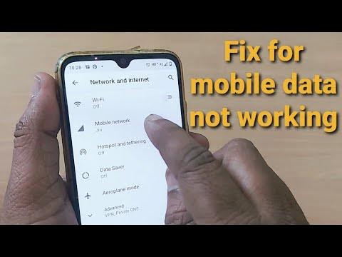 mobile data on but internet not working | how to fix mobile data not working (android) - YouTube