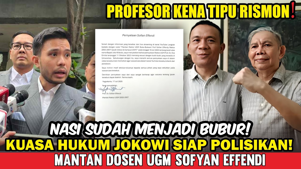 Terlambat, Prof! Fitnah Sudah Keburu Liar Kini Sofyan Effendi Dikejar Balik! - YouTube