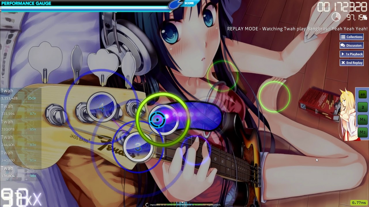 Osu gameplay #5 : Yeah Yeah Yeah (Nightcore Mix) [Insane] - YouTube