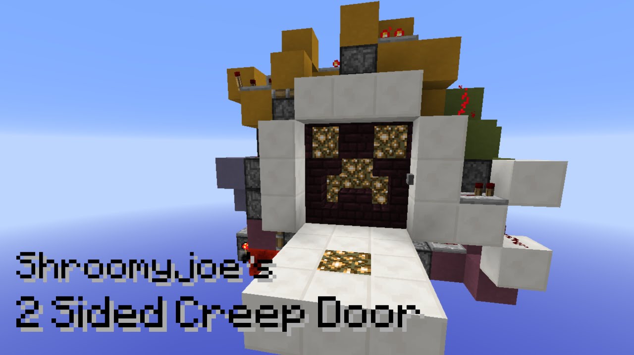 Minecraft Redstone: 2 Sided Creep Door - YouTube