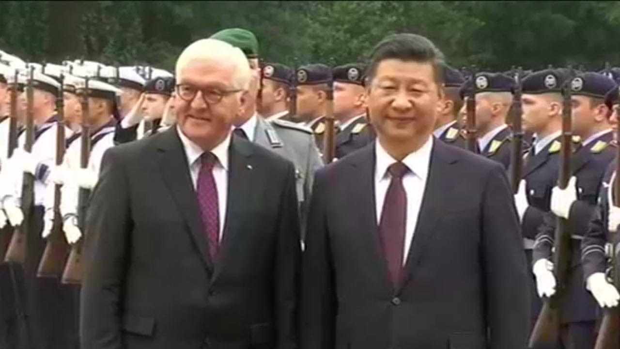 German president hosts welcome ceremony for Chinese President Xi ...