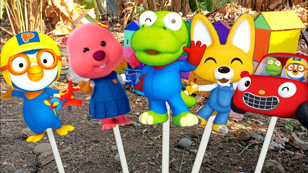 mencari pororo, teman teman pororo, krong,petty,rody,edy,pobby,harry ...