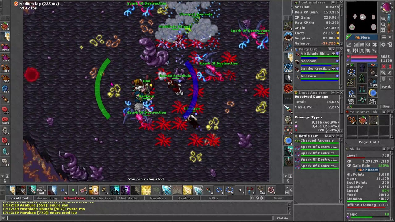 Tibia rp 760 daily bosses - YouTube