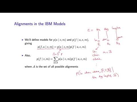 11 - 2 IBM Model 1 (Part 1) - YouTube