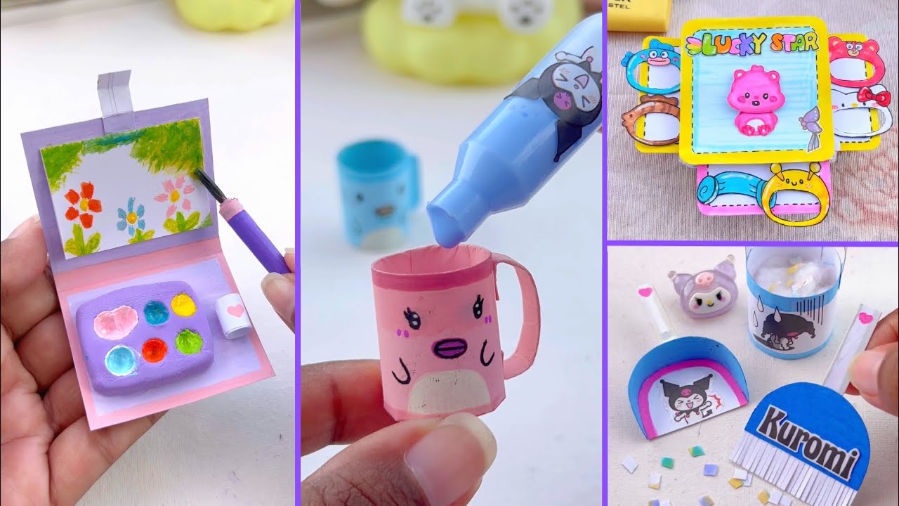 DIY Miniature Crafts Idea / Easy Craft Ideas / school hacks / mini ...