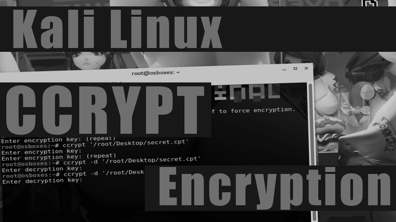 Kali Linux Ccrypt Aes Encryption Tutorial Youtube