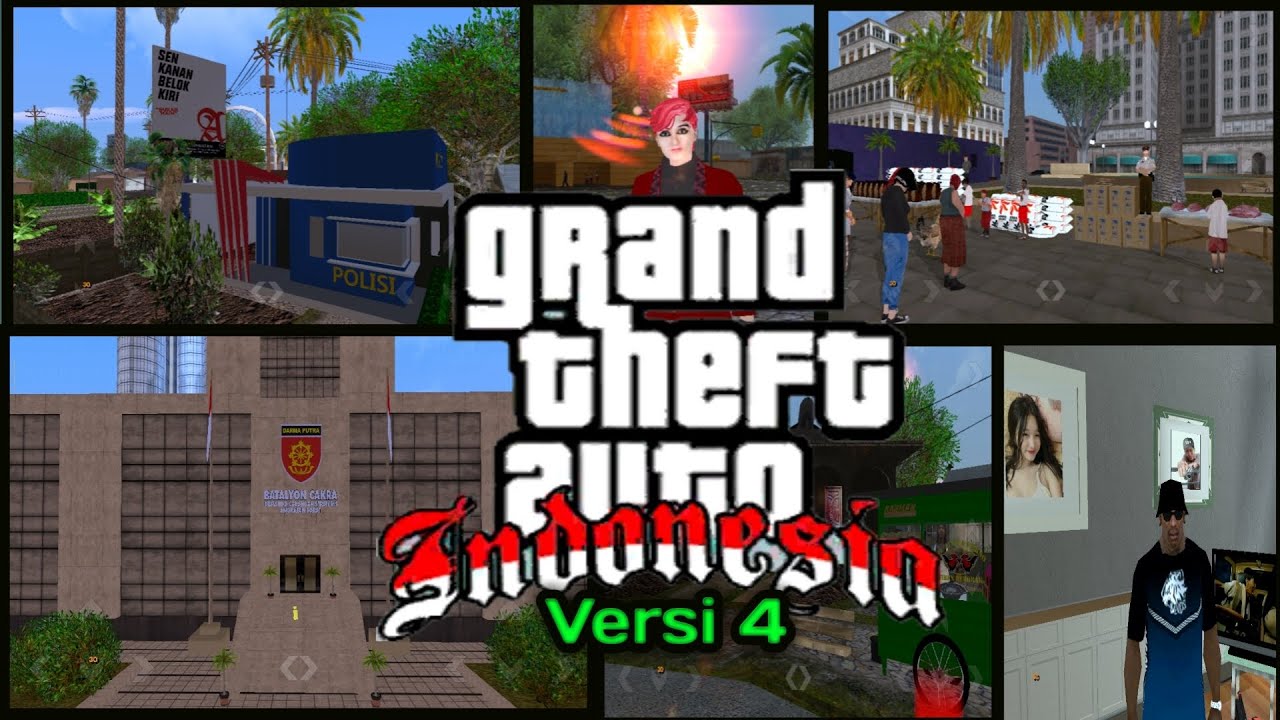 RILIS GTA INDONESIA V4 | Ada 3 mod bangunan Indonesia Baru - YouTube