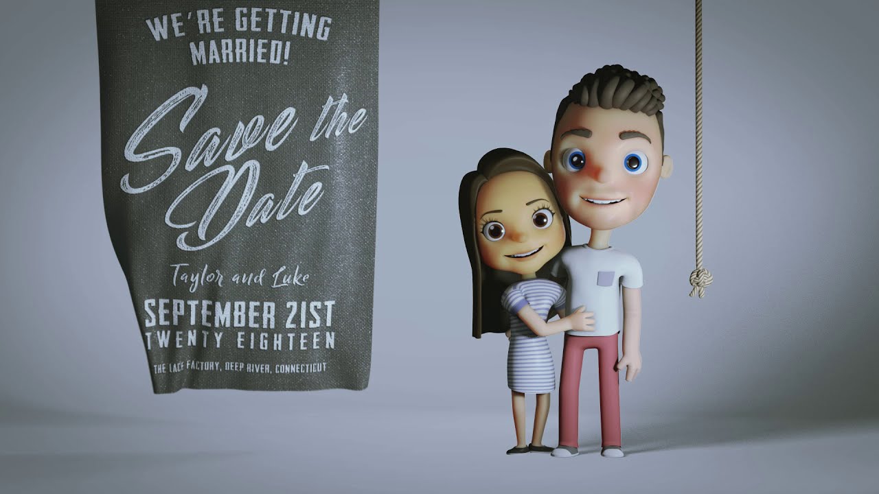 Our Wedding 'Save The Date' Animation - YouTube