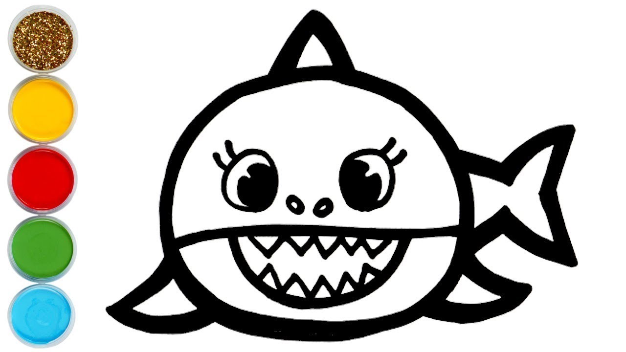 baby shark drawing easy||how to draw a baby shark easy - YouTube