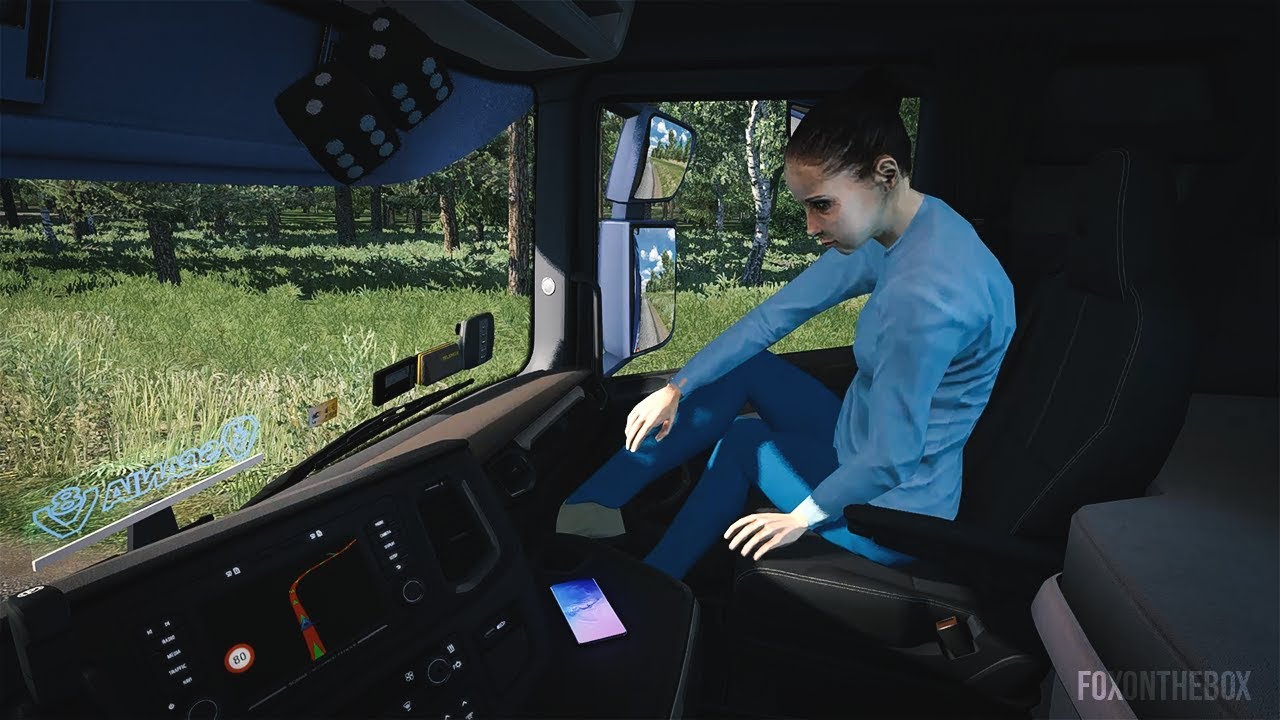 Animated Female Passenger | Euro Truck Simulator 2 Mod - YouTube
