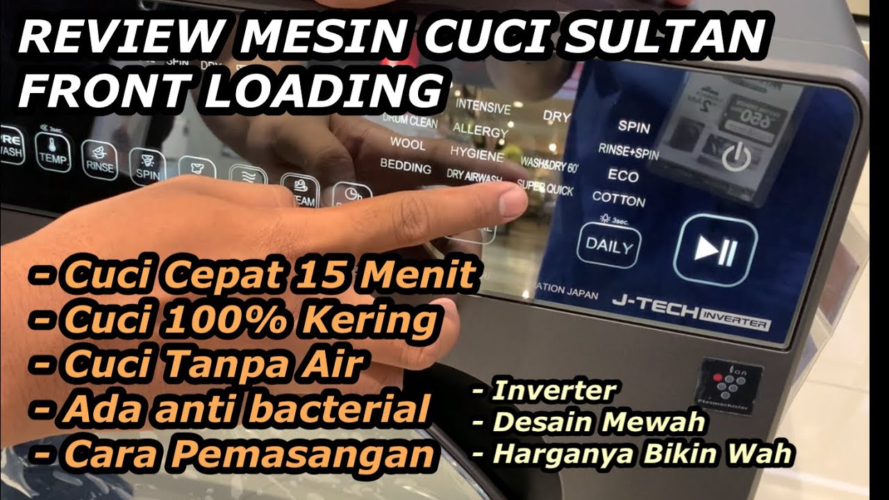 REVIEW MESIN CUCI FRONT LOADING ‼️ BISA CUCI DAN KERING 100% ⁉️ APA IYA ...
