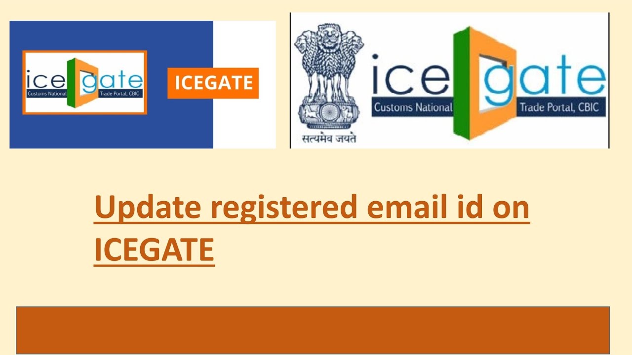 Update ICEGATE registered email id - YouTube